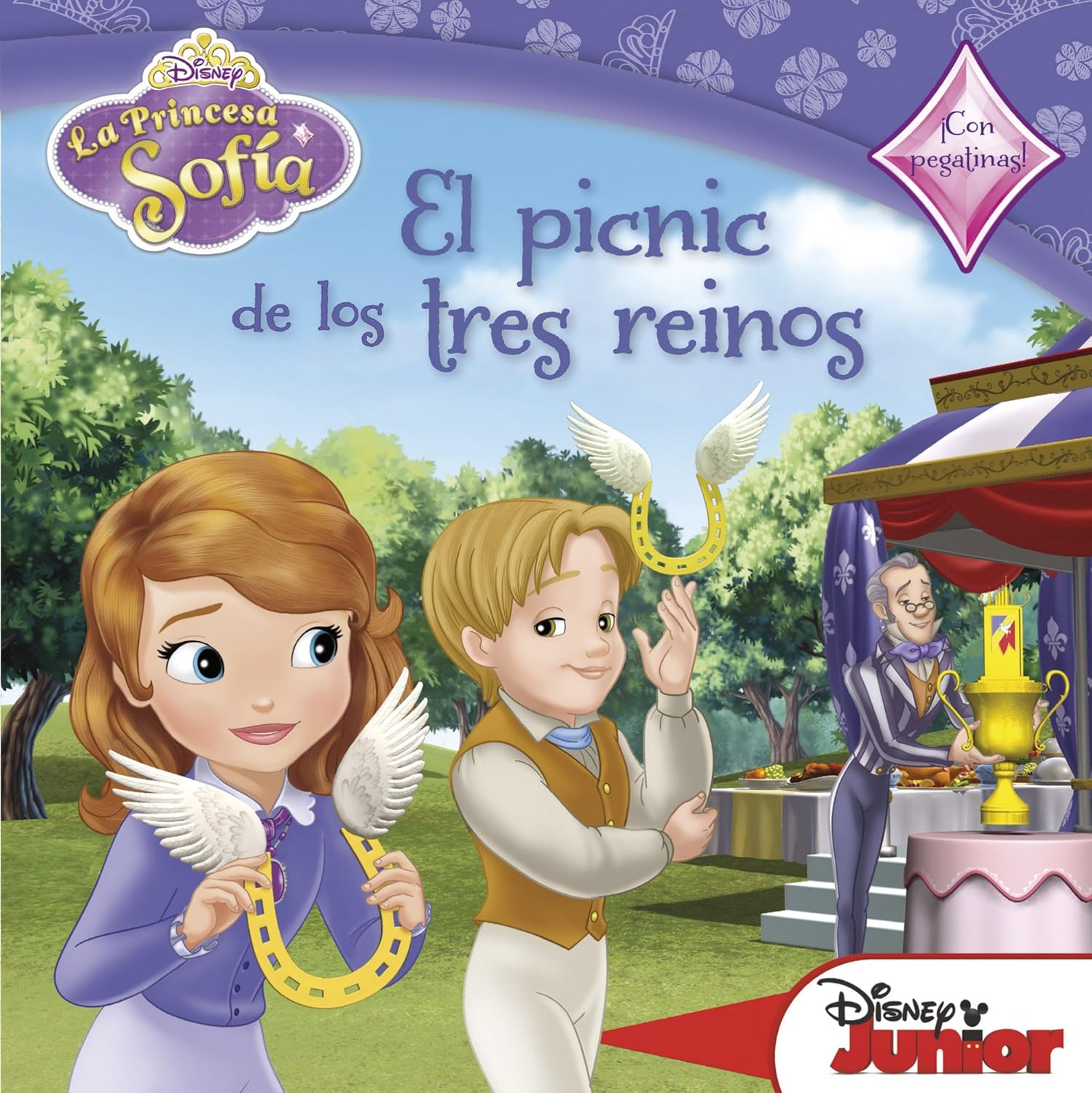 Amazon.com: La Princesa Sofía. El picnic de los tres reinos: Cuento con pegatinas: 9788499515779 ...