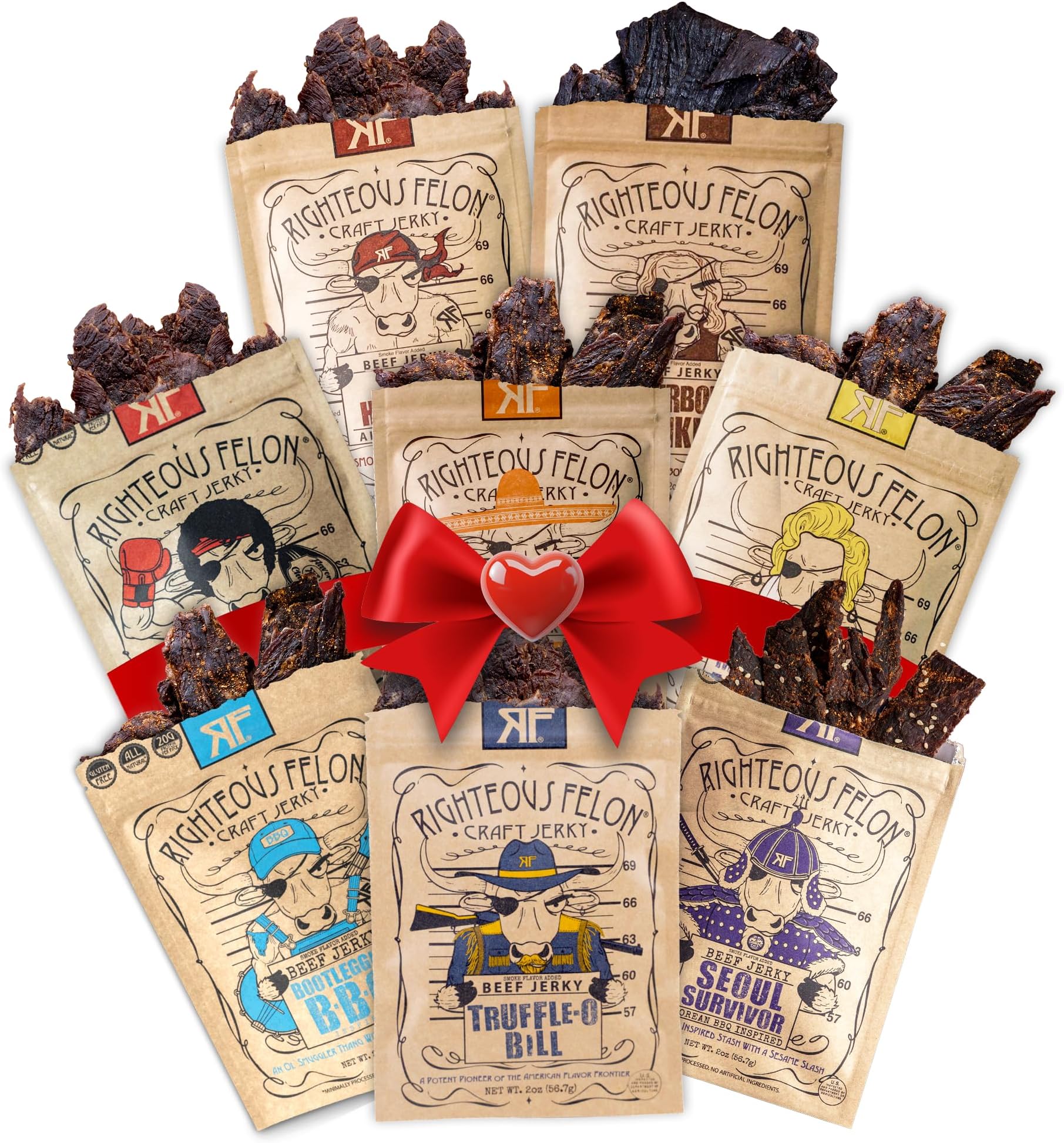 Amazon.com: BEEFCAKE Jerky Classic Beef Bundle, Includes Beef Jerky ...