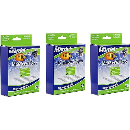 Fritz Aquatics 72 Count Mardel Maracyn 2 Treatment (3 Packages with 24 ...