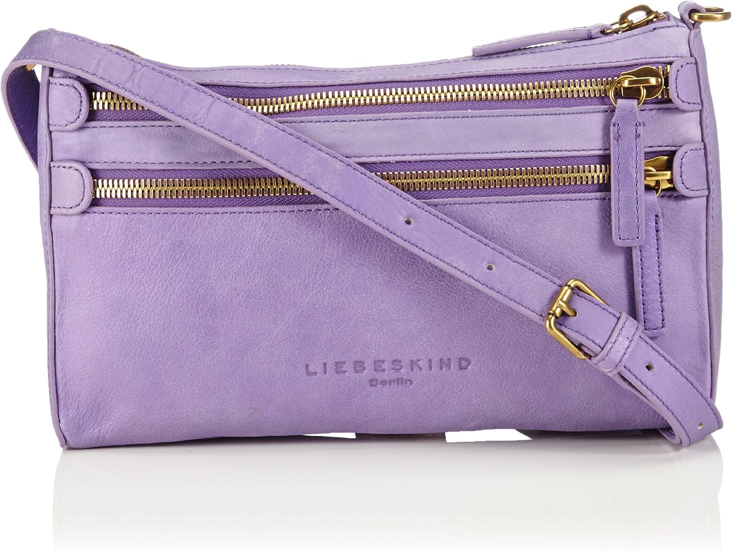 LIEBESKIND Berlin Metallic Kara Cross Body Bag,Purple,One Size ...