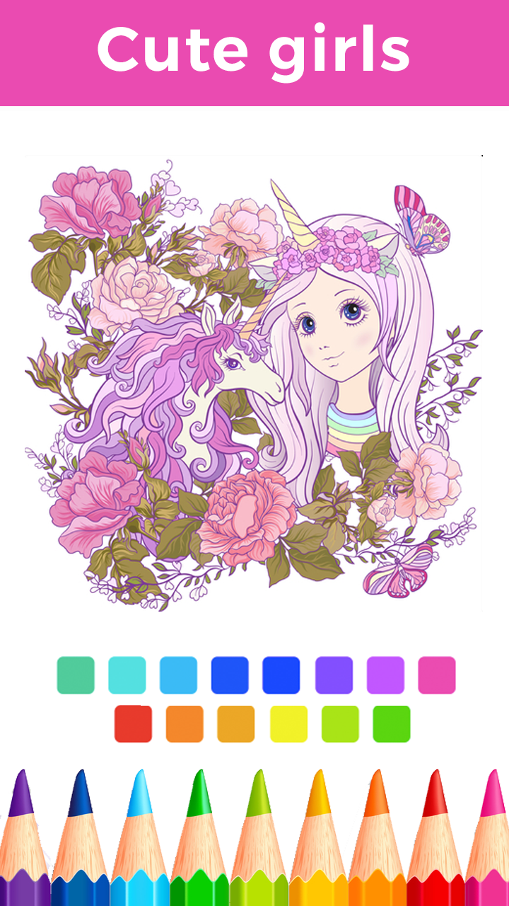 Cute Girls Coloring Book Dolls - Coloring Apps 2019 - App on Amazon ...