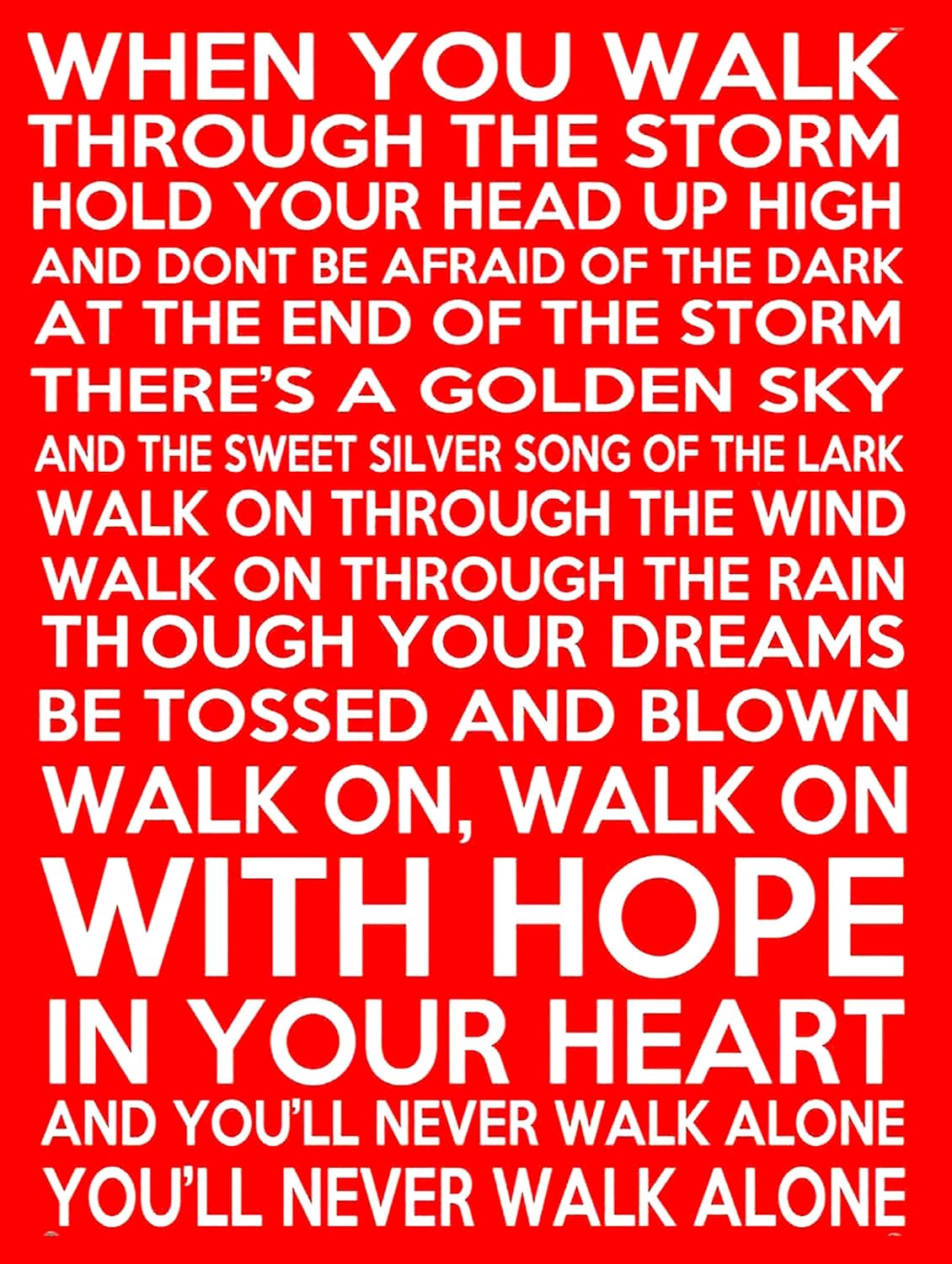 SHAWPRINT YNWA Metal sign vintage Shabby chic style YNWA decorative tin ...