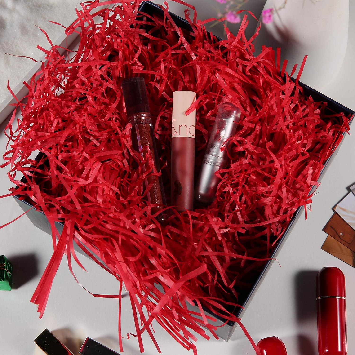 100Grams Red Shredded Paper Hamper Fillers Gift Easter Basket Filler ...