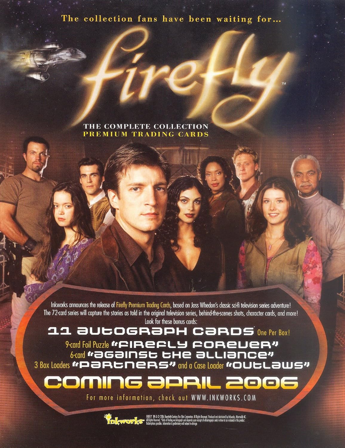 FIREFLY THE COMPLETE COLLECTION 2006 INKWORKS PROMO PROMOTIONAL SELL ...