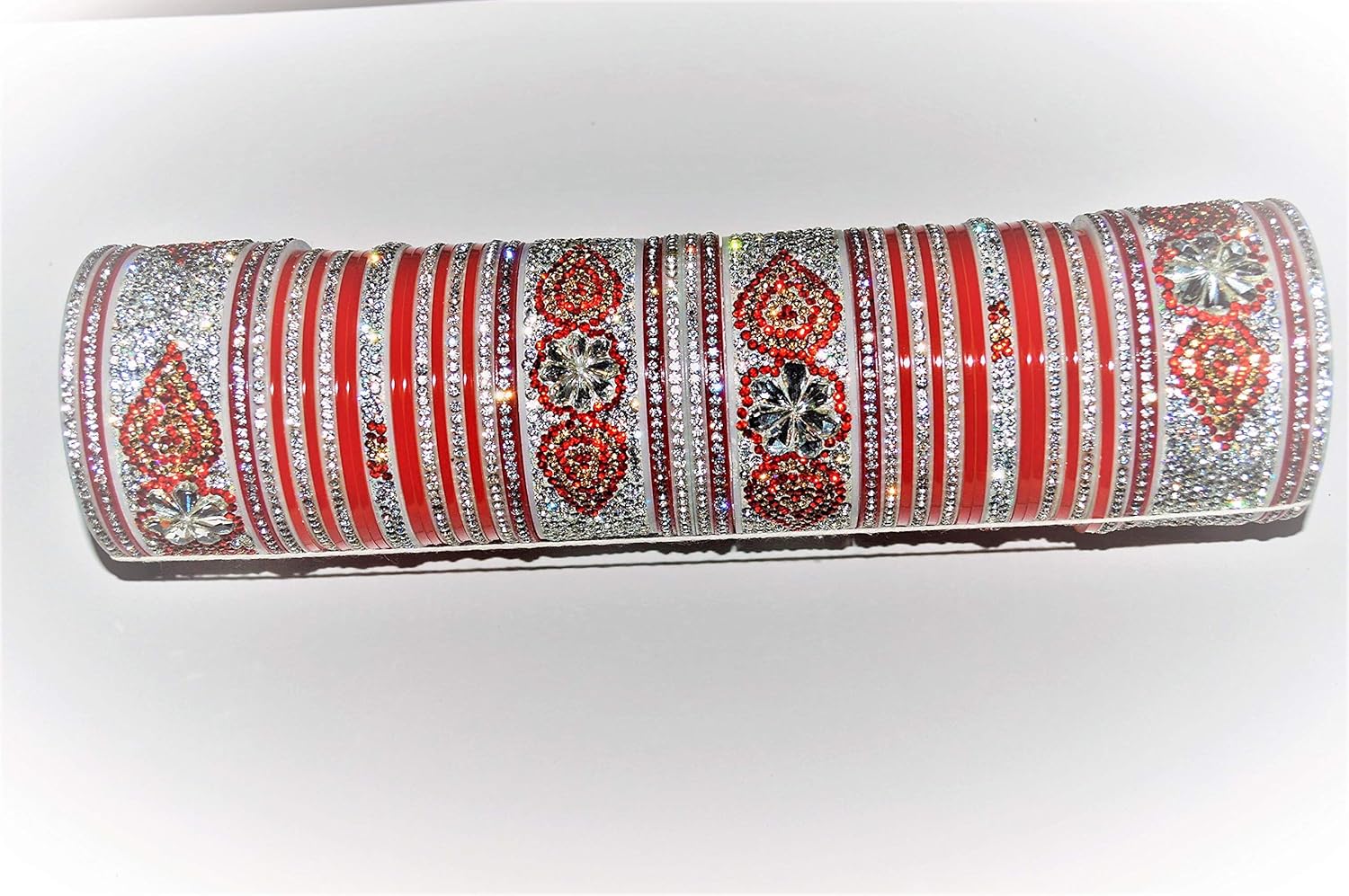 Buy Lrj Shringaar Red Fibre Bridal Chura for Women (2.4) Online at Low ...