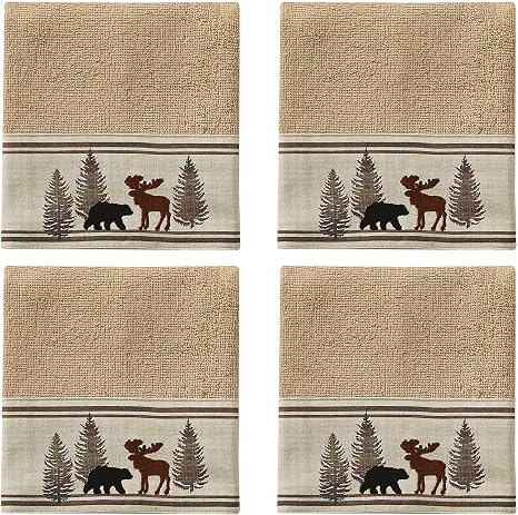 Amazon.com: Park Designs Black Forest Wash Cloth Set of 4 : Home & Kitchen