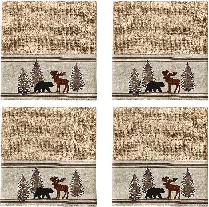 Amazon.com: Park Designs Black Forest Wash Cloth Set of 4 : Home & Kitchen