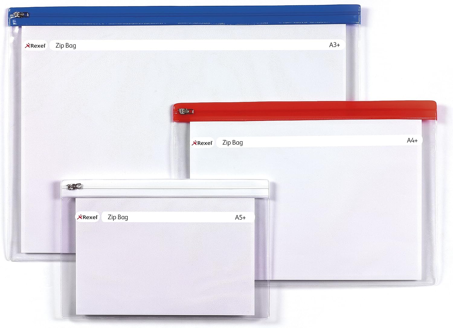 Amazon.com : Rexel Carry Zip Bag Heavyweight PVC Clear with Coloured ...