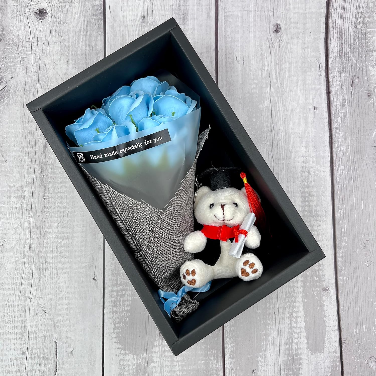 Amazon.com: Ansuma Graduation Rose Scented Soap Flower Bouquet with ...