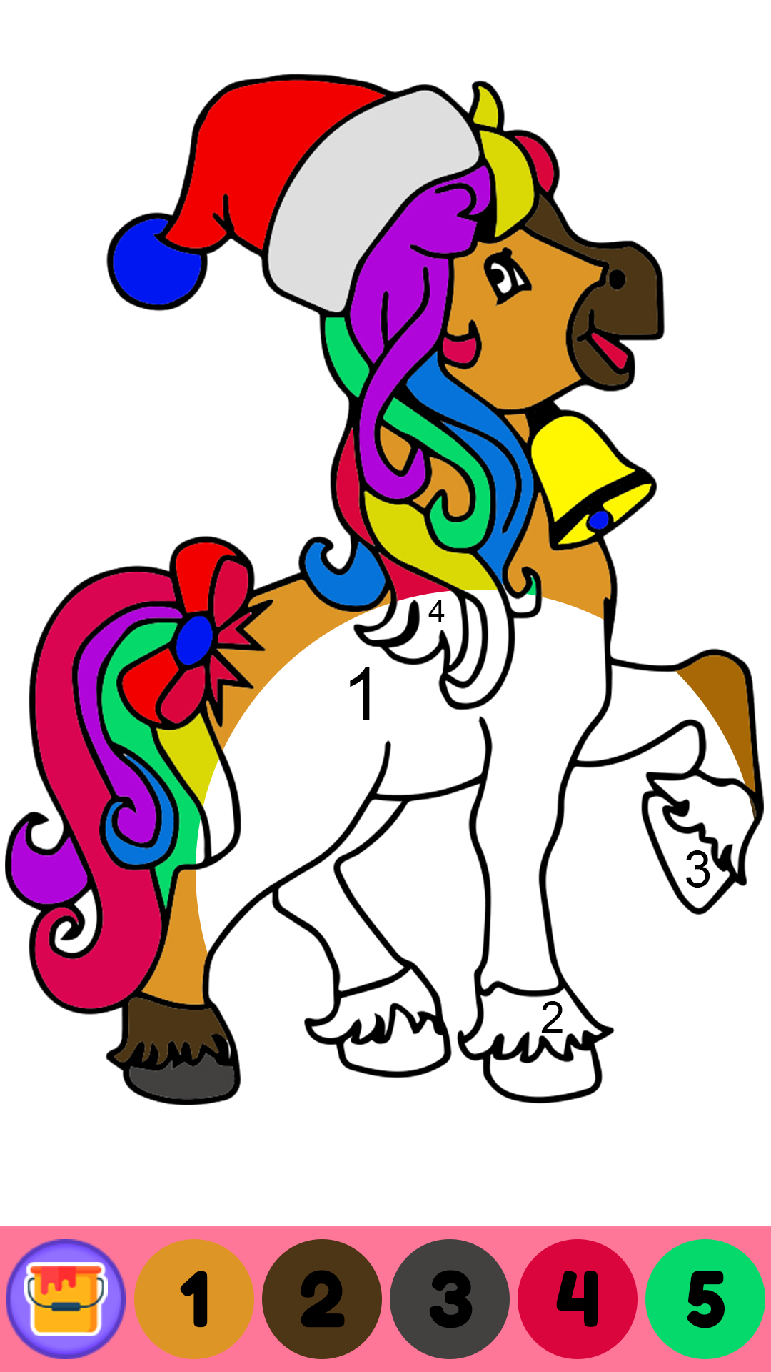 Christmas Color by Number - Kids Paint + Glitter + Crayon + Oil Paint ...