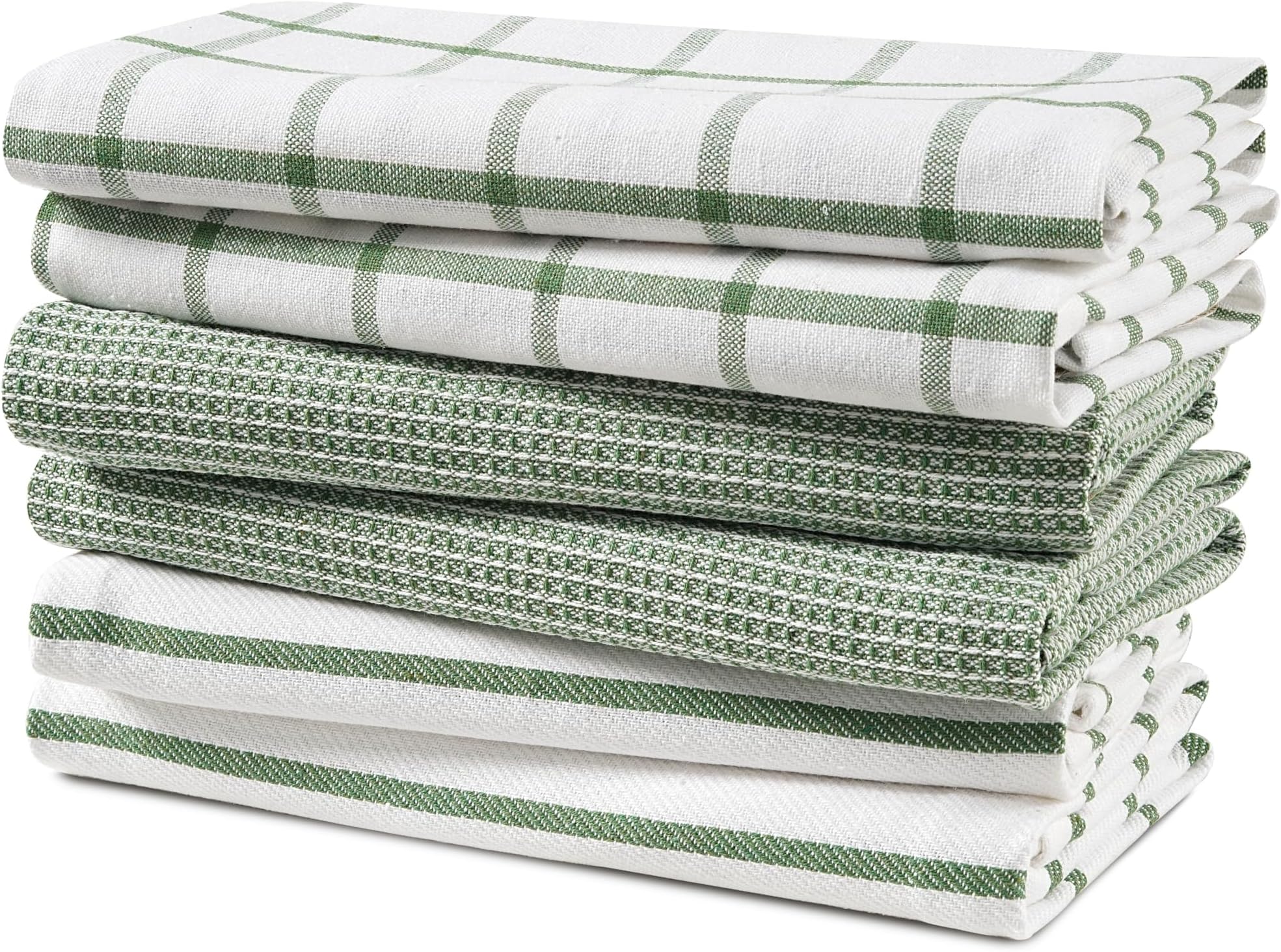 Amazon.com: Sage Green Kitchen Dish Towels: 100% Cotton Cloth Soft ...