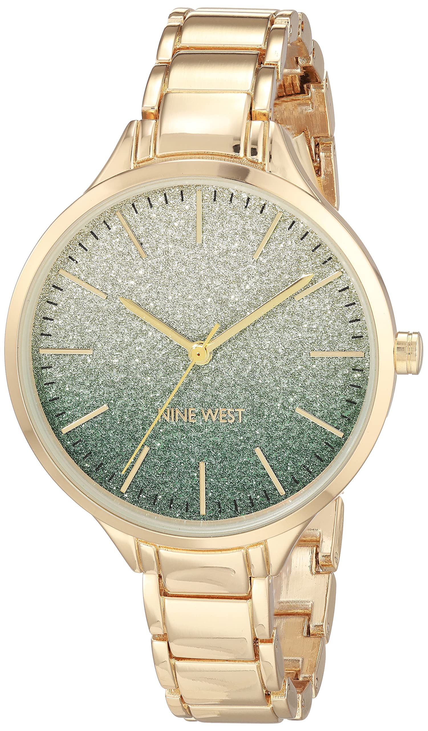Amazon.com: Nine West Women Japanese Quartz Dress Watch with Metal ...