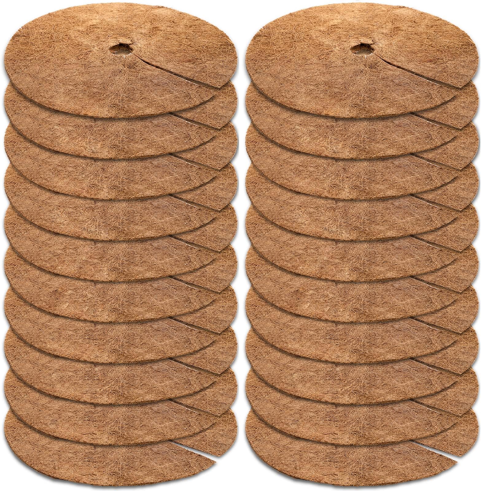 Amazon.com : Fasmov 20 Pack 12 Inch Coconut Fibers Mulch Ring Tree ...
