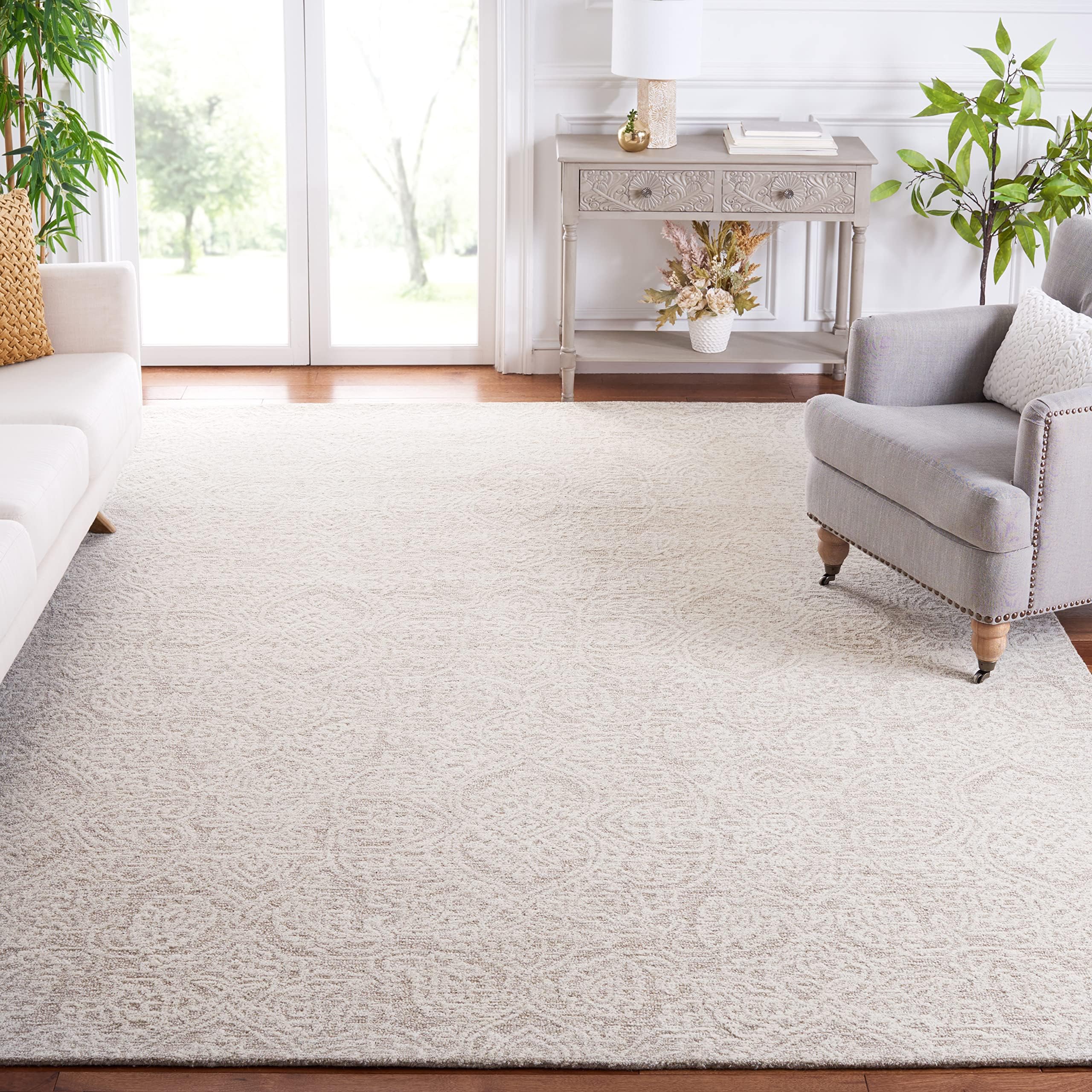 Amazon.com: SAFAVIEH Metro Collection Area Rug - 8' Square, Natural ...