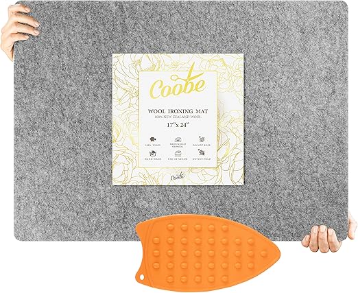 17" X 24" Wool Pressing Mat for Quilting with Iron Rest - 100% New ...