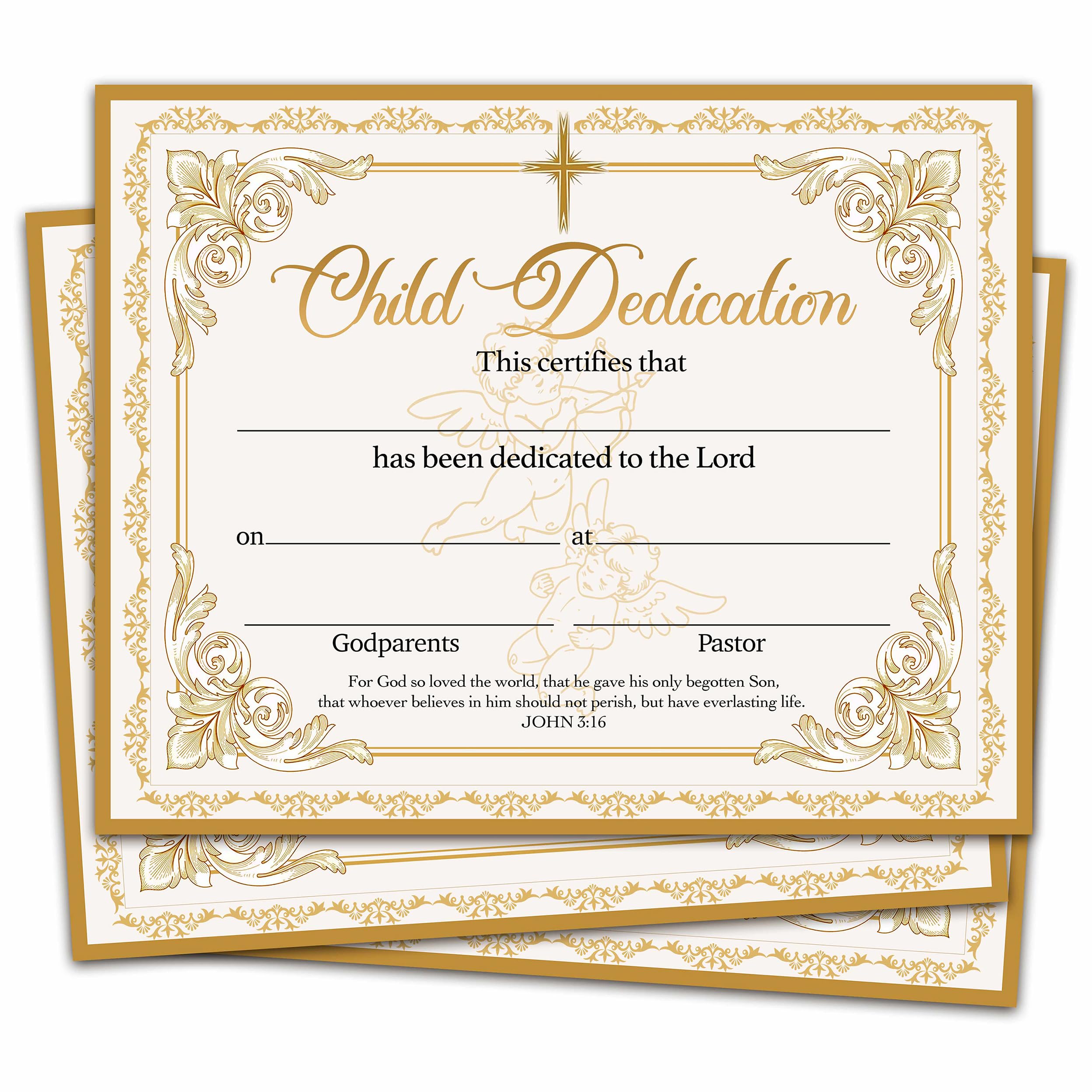 Church Dedication Certificate