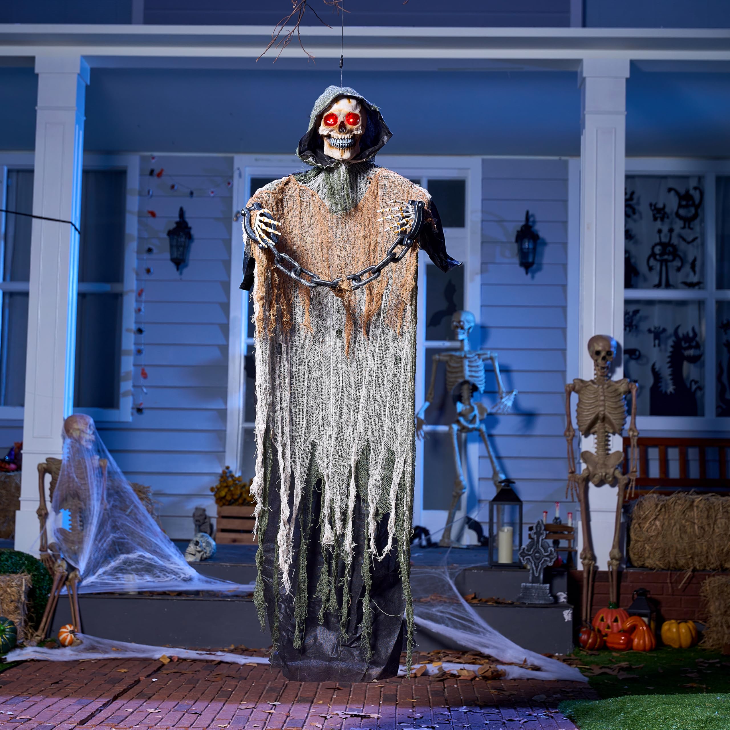 JOYIN 67” Halloween Animatronics Decorations Outdoor Hanging Grim ...