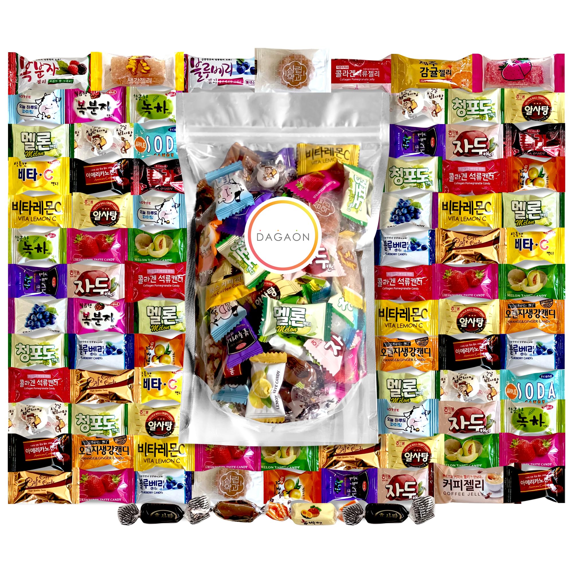 Amazon.com: Dagaon - Korean Candy - 1 Pound (Over 90 Pieces). Variety ...