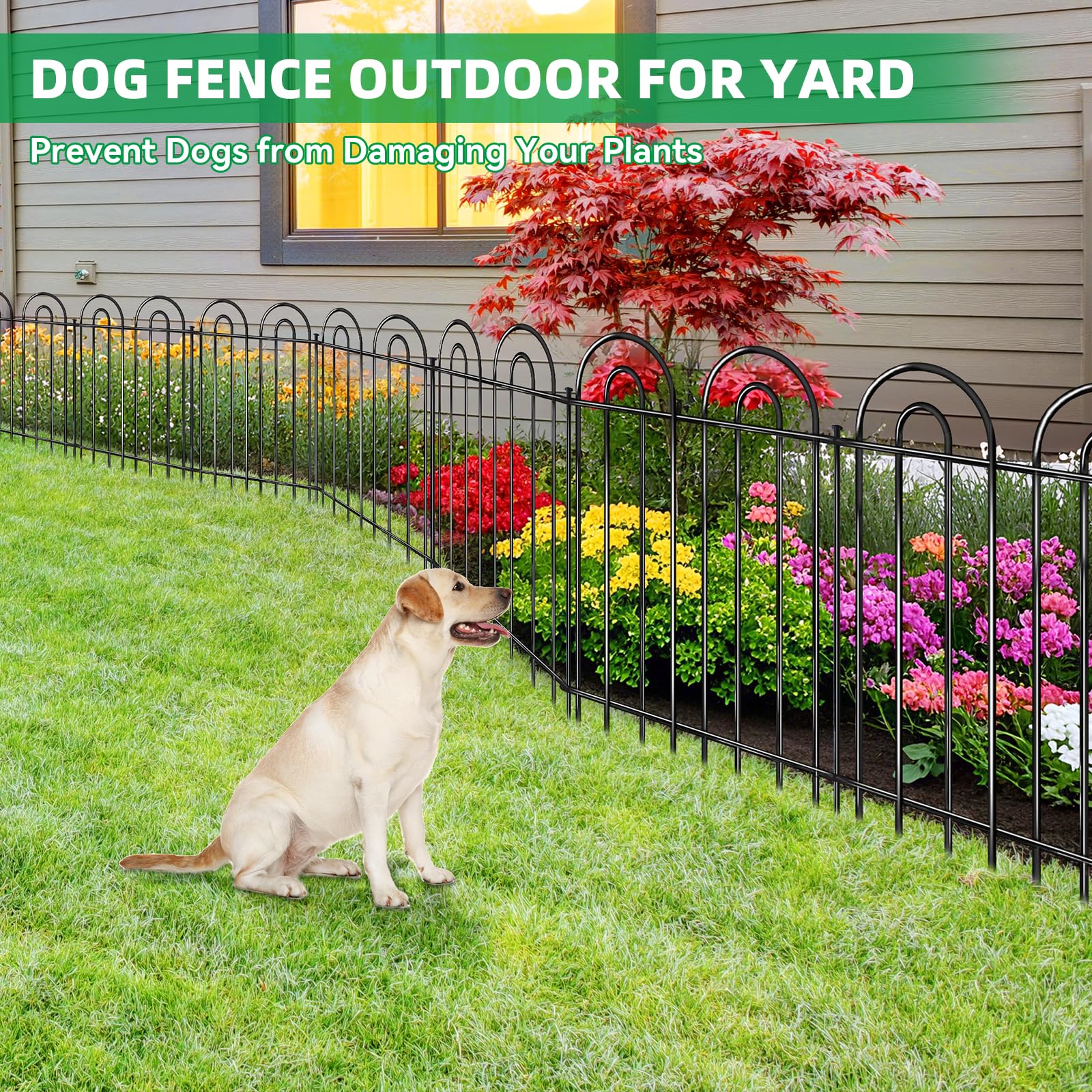 Snapklik.com : 25 Panels Decorative Garden Fence, 24 in(H) X 50 ft(L ...