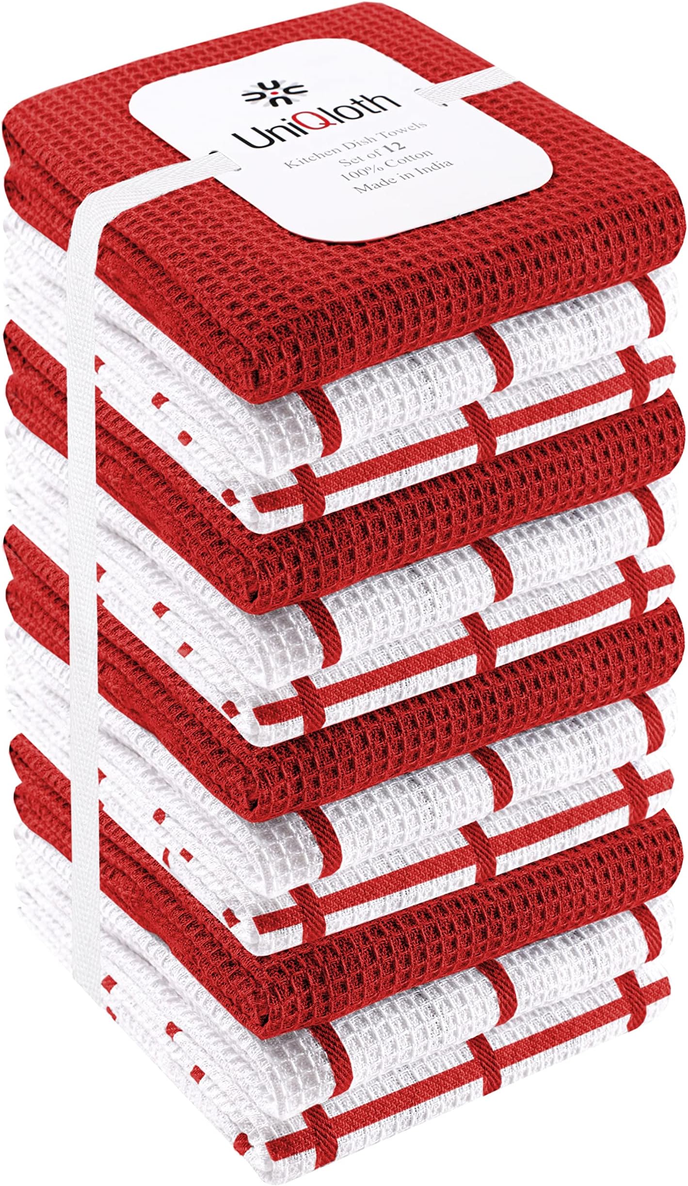 Amazon.com: VALARI 100% Cotton Kitchen Dish Towels | Reusable Tea ...