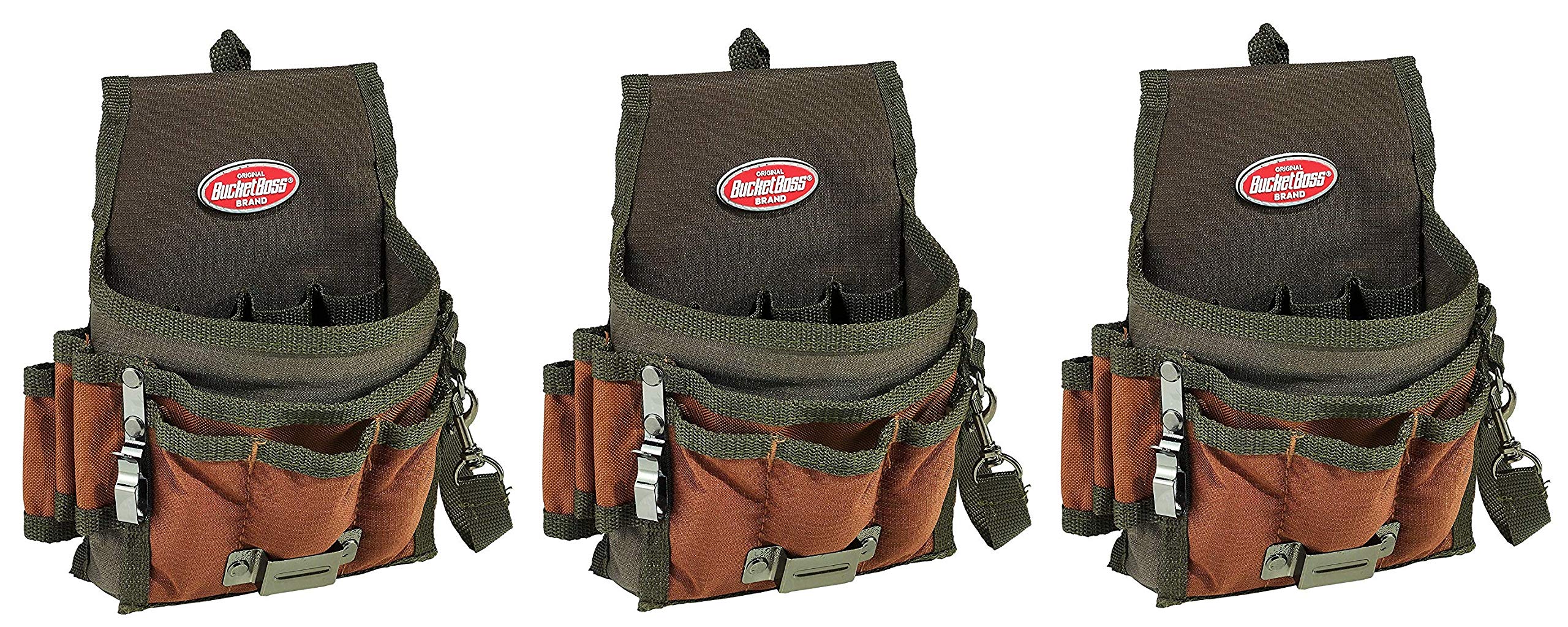 Bucket Boss Tool Pouch with FlapFit in Brown, 54140 (Тhrее Pаck ...