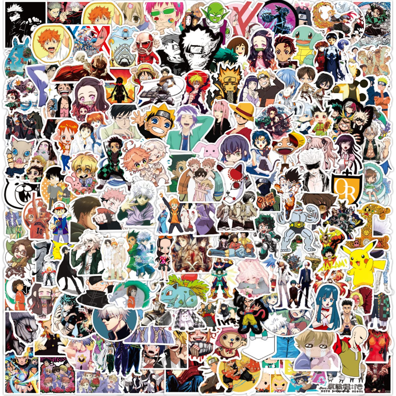 Anime Stickers Mixed Pack, 200PCS Anime Themed Set for teens kids ...