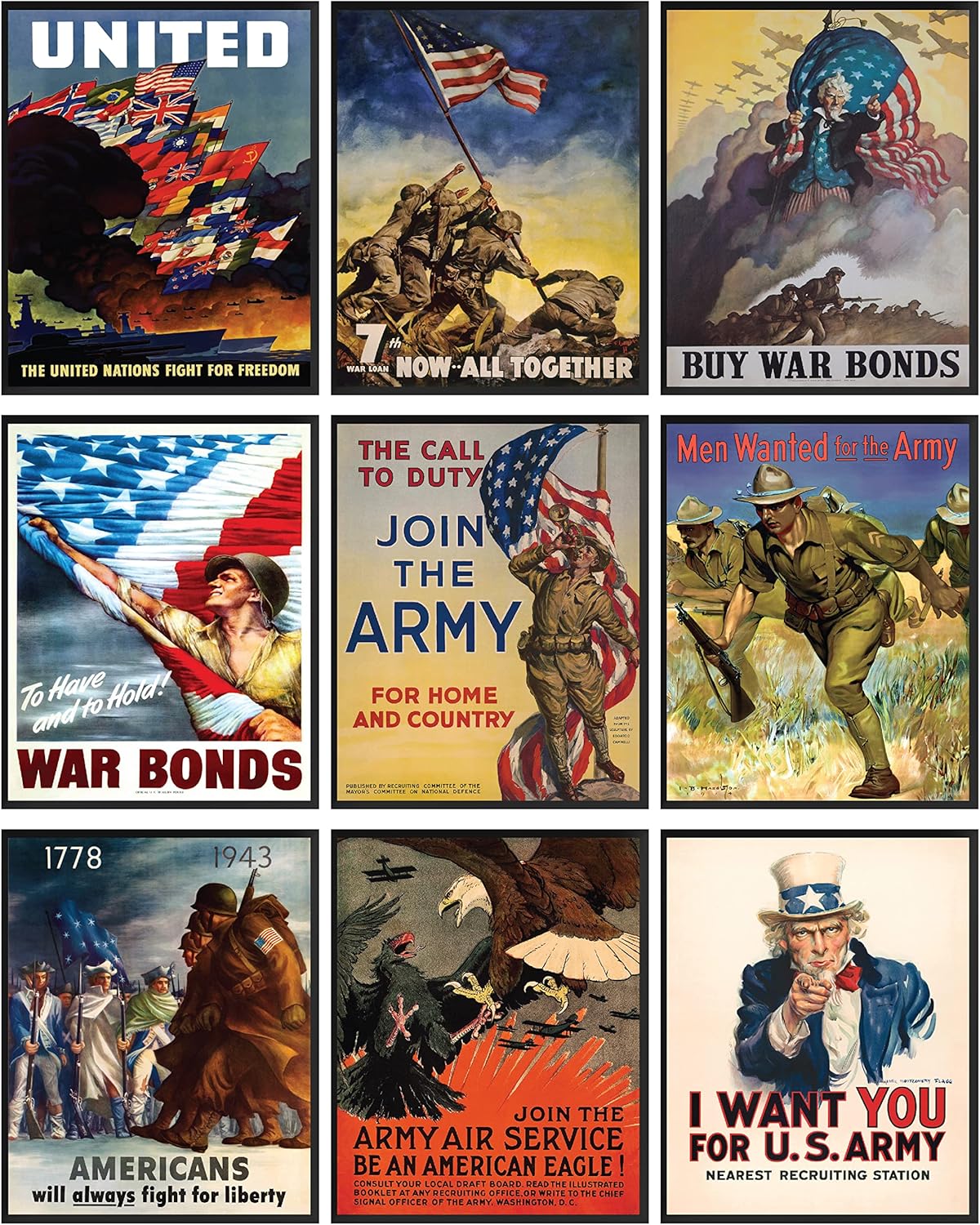 Amazon.com: 97 Decor Vintage WW2 Poster - WW2 Memorabilia, World War 2 ...