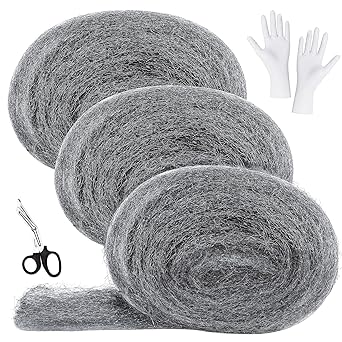 TrailOut 3 Pack Steel Wool Mice, Stainless Coarse Steel Wire Wool with ...