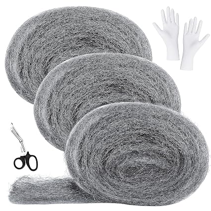 TrailOut 3 Pack Steel Wool Mice, Stainless Coarse Steel Wire Wool with ...