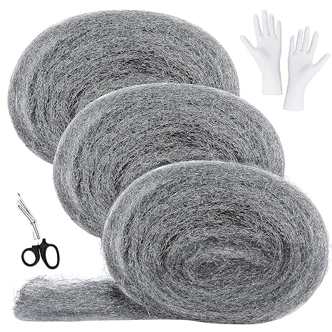 TrailOut 3 Pack Steel Wool Mice, Stainless Coarse Steel Wire Wool with ...