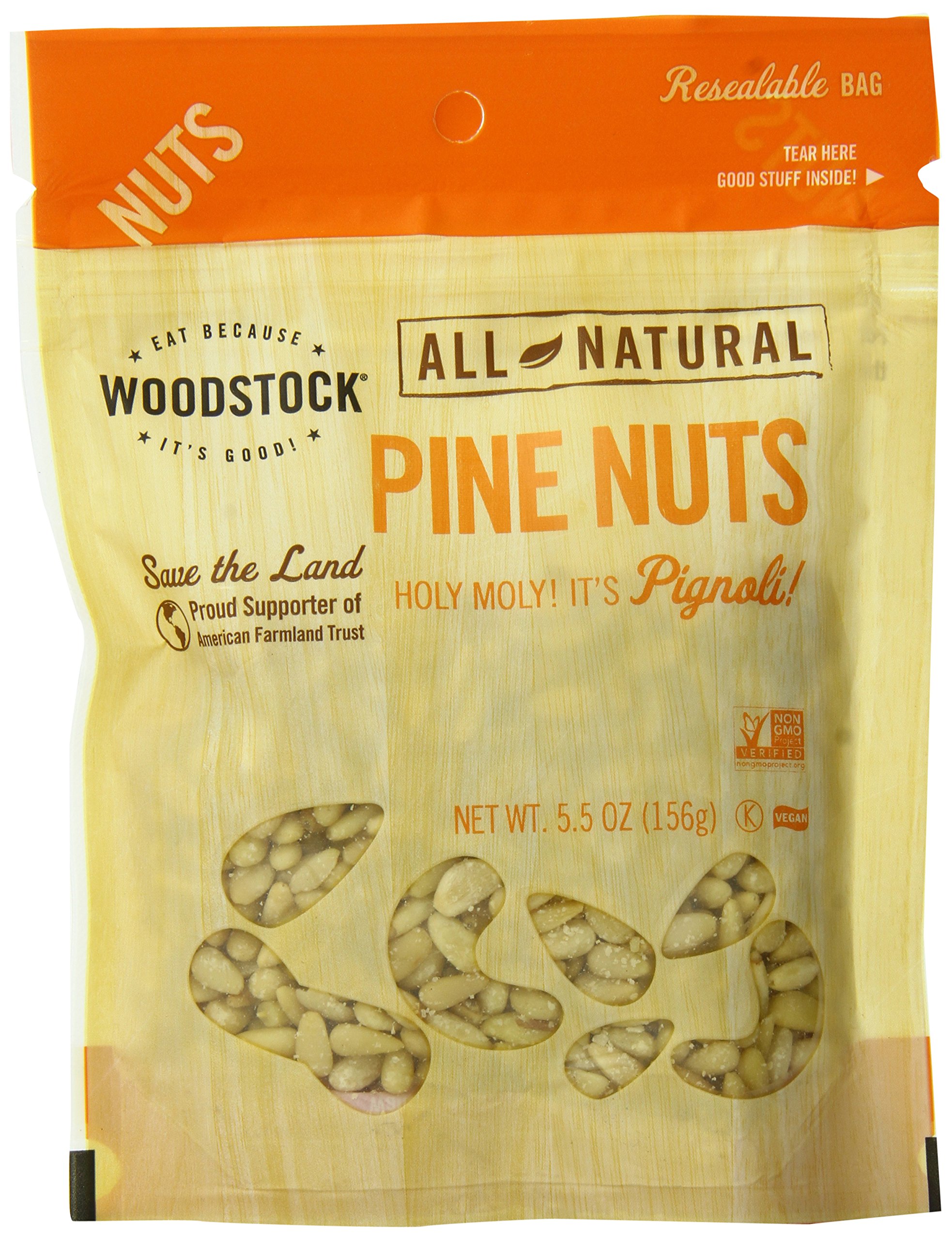 Amazon.com : Woodstock Pine Nuts, 5.5-Ounce Bags (Pack of 2) : Grocery ...