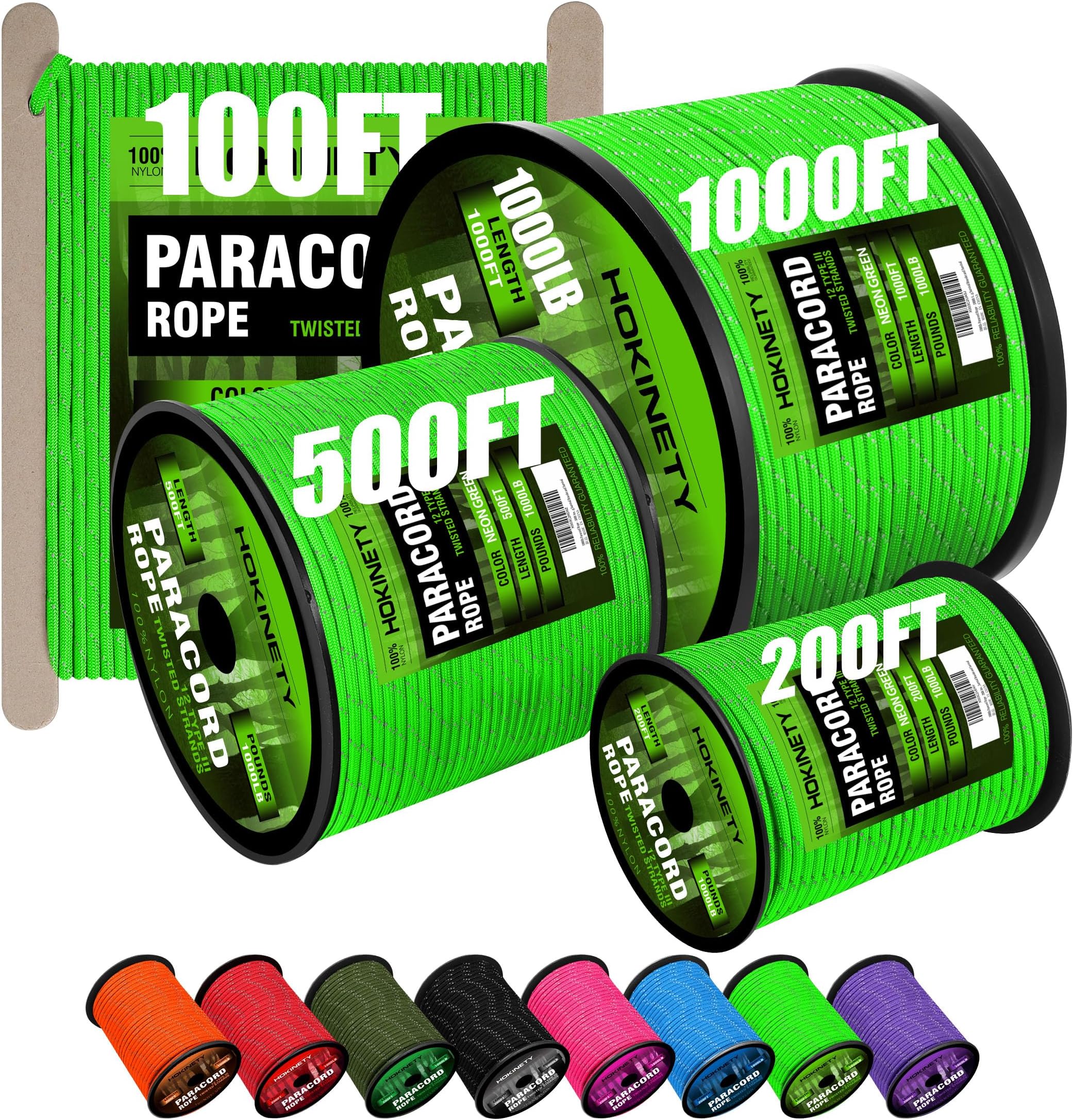 Amazon.com: LILUO Glow in The Dark Luminous Reflective Guyline - 5mm 65 ...