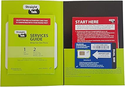 Amazon.com: Straight Talk Sim Card (standard size) and Activation ...