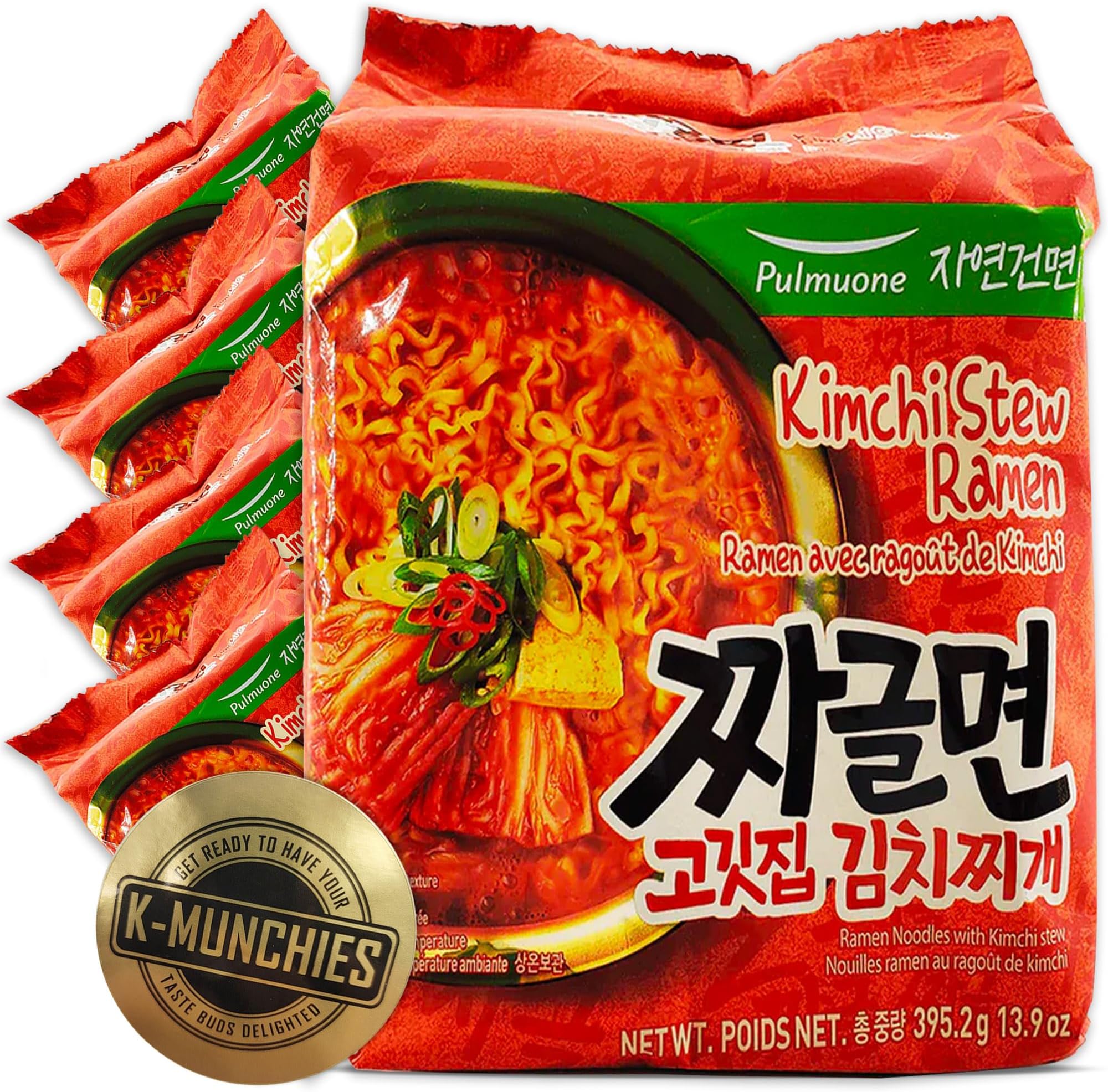 Amazon.com : Pulmuone Non-Fried Ramyun Korean Noodles - 4 Pack Korean ...