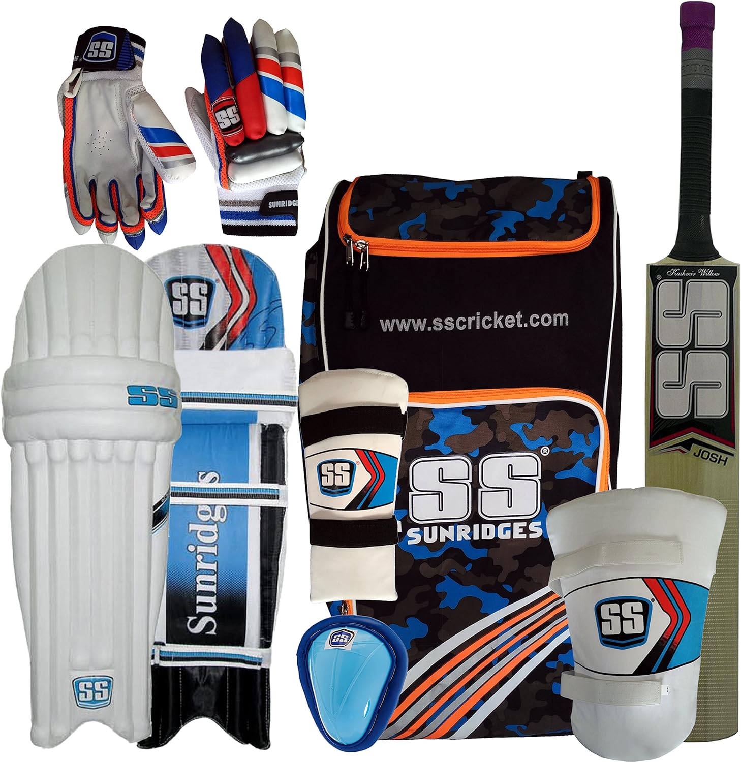SS Kashmir Willow Full Cricket Kit, Short Handle (Full Size) : Amazon ...