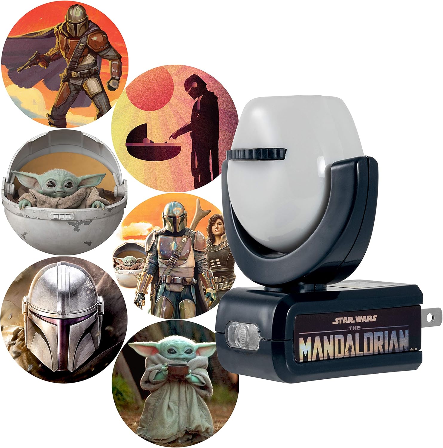 Projectables Mandalorian LED Night Light, Star Wars, Projector, Galaxy ...