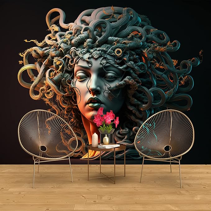 DEKOROS.COM Greek Mythology Medusa Wallpaper for Home & Office Wall ...
