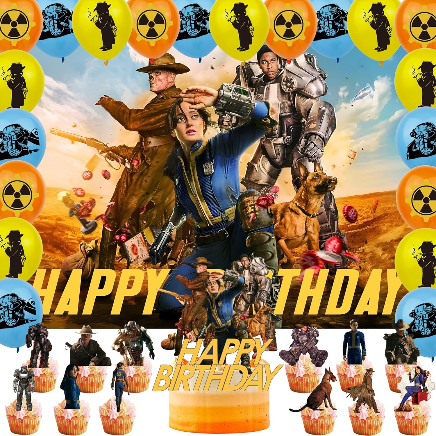 Amazon.com: WJghdYUlty 𝓕𝓪𝓵𝓵𝓸𝓾𝓽 TV Show Party Decorations, Include Party ...