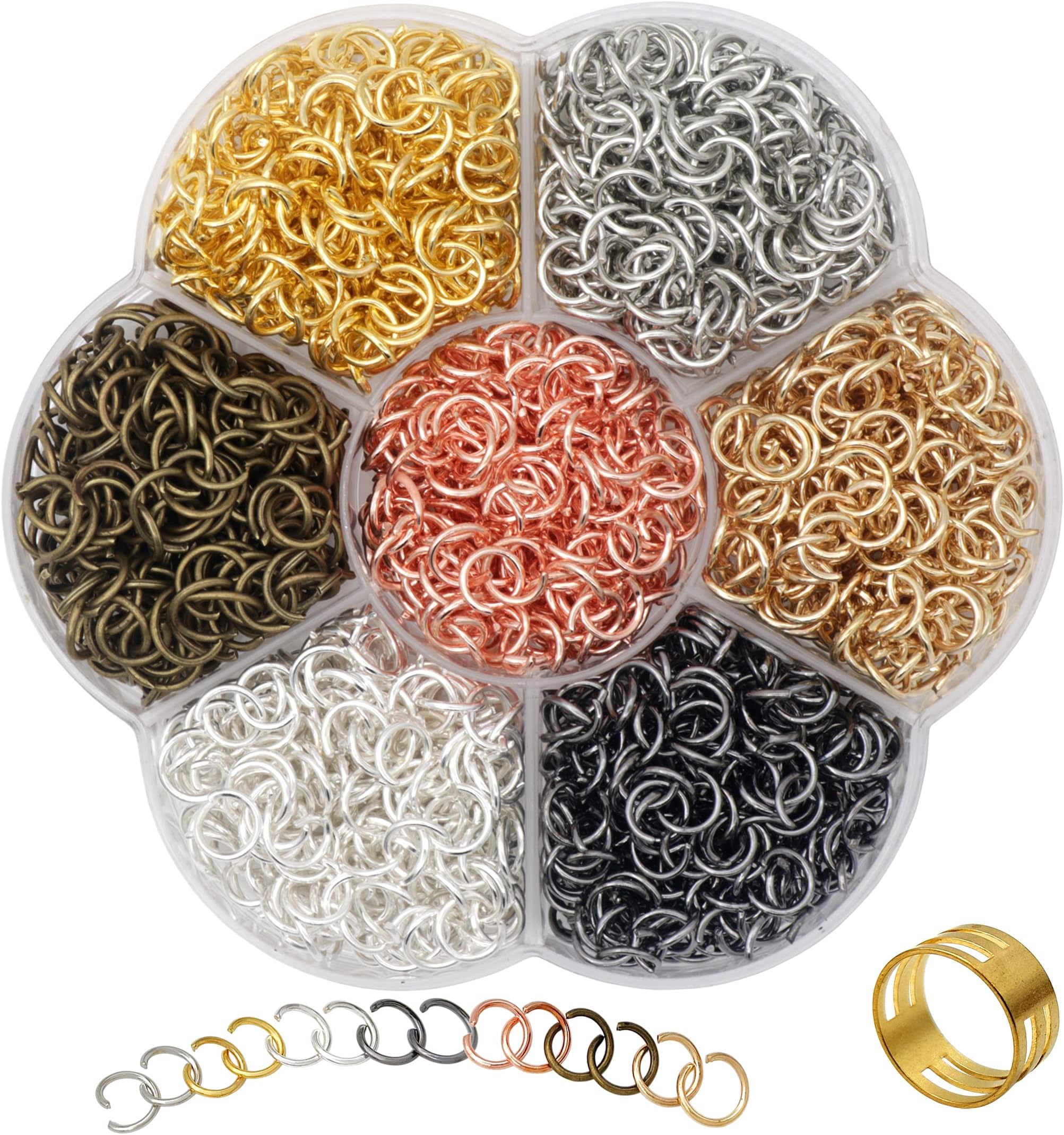 Amazon.com: Chenkou Craft 1 Box 6 Colors 3000pcs 5mm Small Open Jump ...