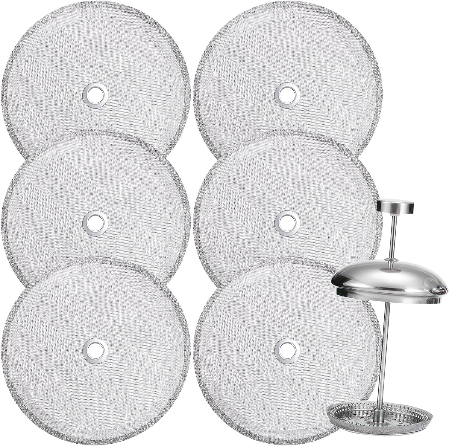 Amazon.com: French Press Filter, AMOHEE 6pcs 4 inch Stainless Steel ...