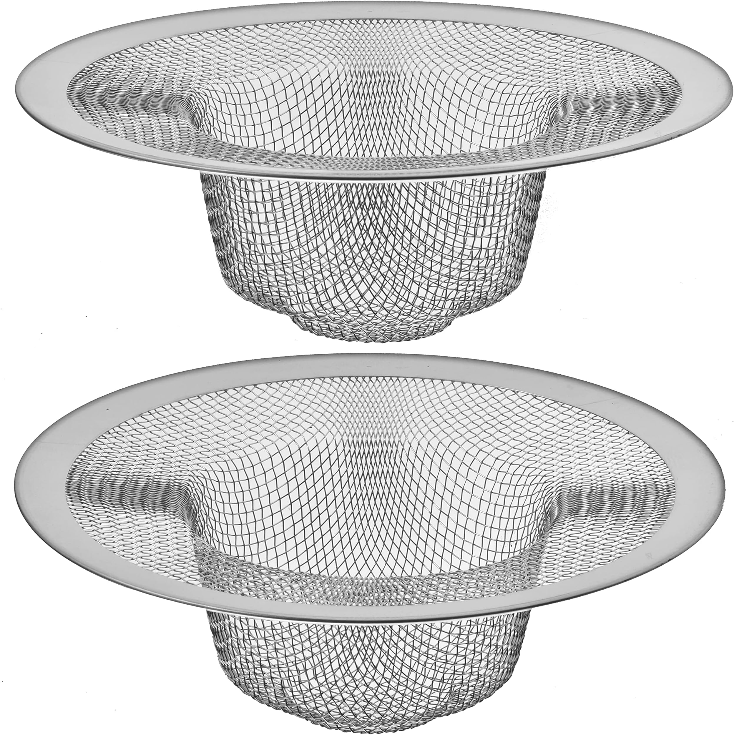 2 Pack - 4.5" Top / 3" Basket - Kitchen Sink Drain Strainer Large ...