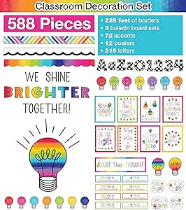 Schoolgirl Style Light Bulb Moments Classroom Decor Bundle, Classroom ...