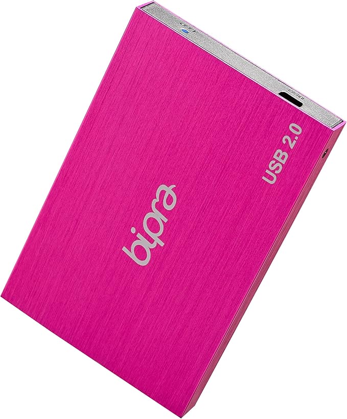 Bipra External USB Enclosure Case for 2.5 inch SATA Hard Drive - Pink ...