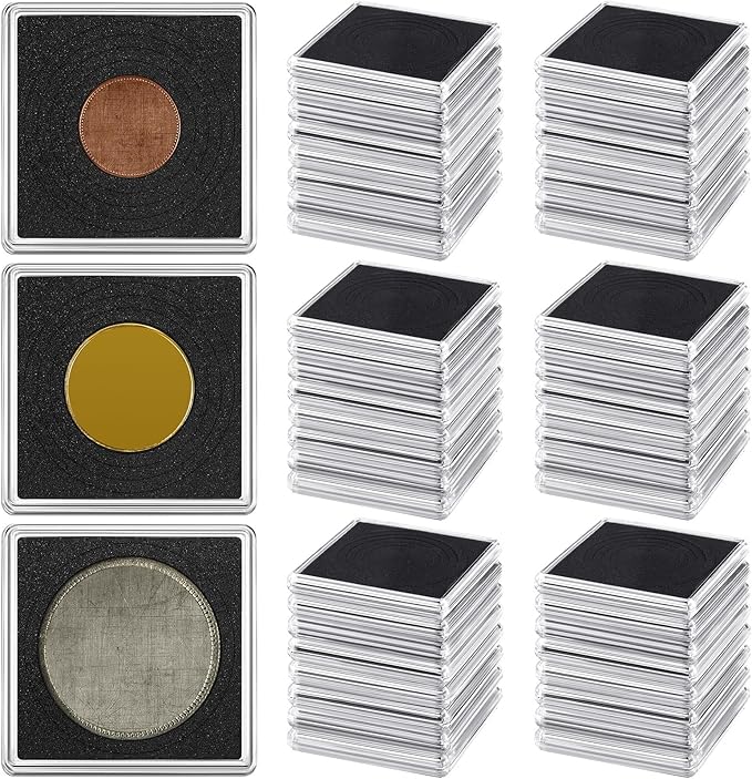 Amazon.com : Leinuosen 150 Pcs Adjustable Acrylic Coin Cases for ...