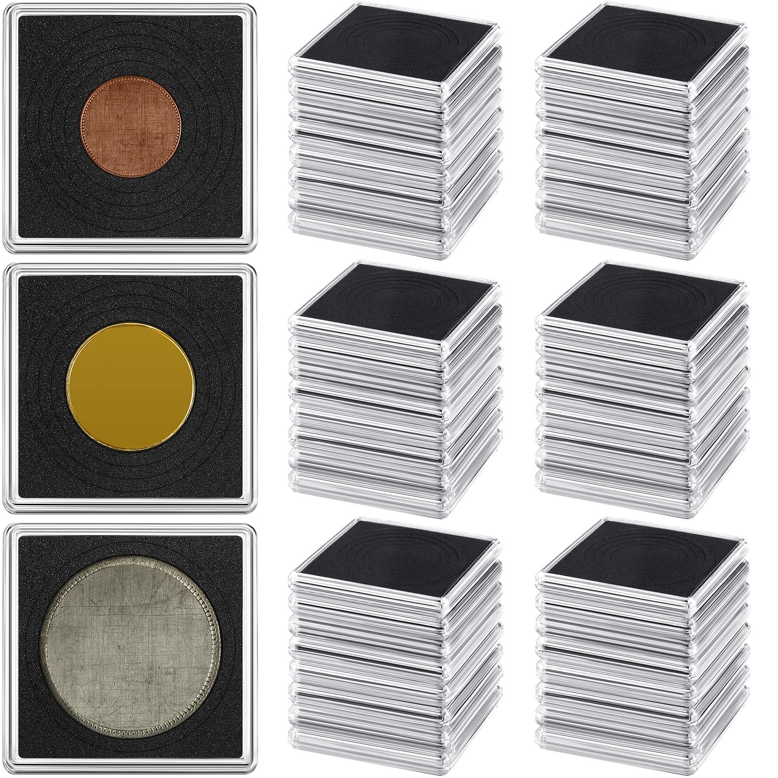 Amazon.com : 150 Pcs Coin Cases for Collectors Coin Holder 2 x 2 Inch ...