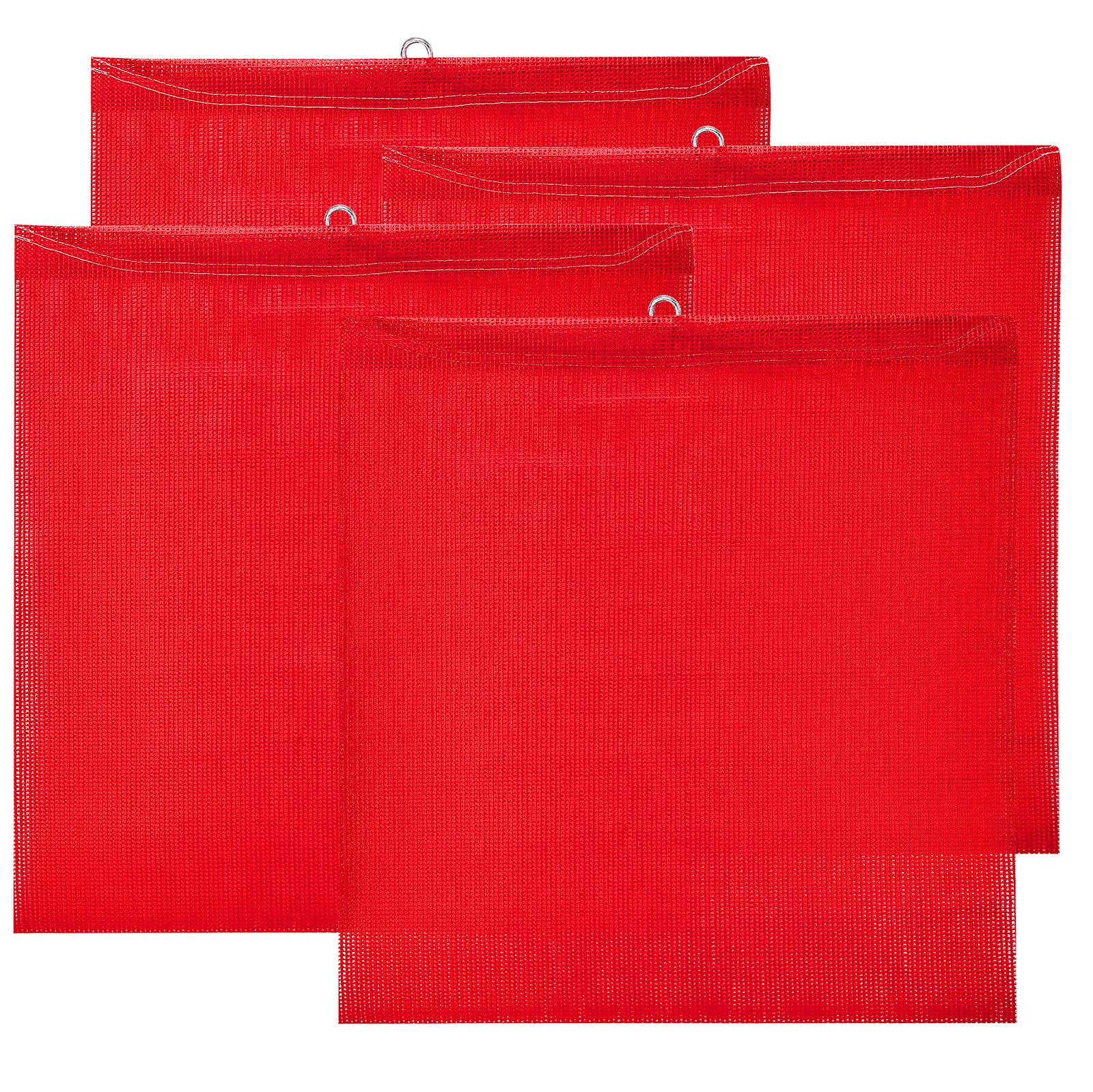 Amazon.com: 4 Pieces 18 x 18 Inch Safety Flags with Wire Loop, Red Mesh ...