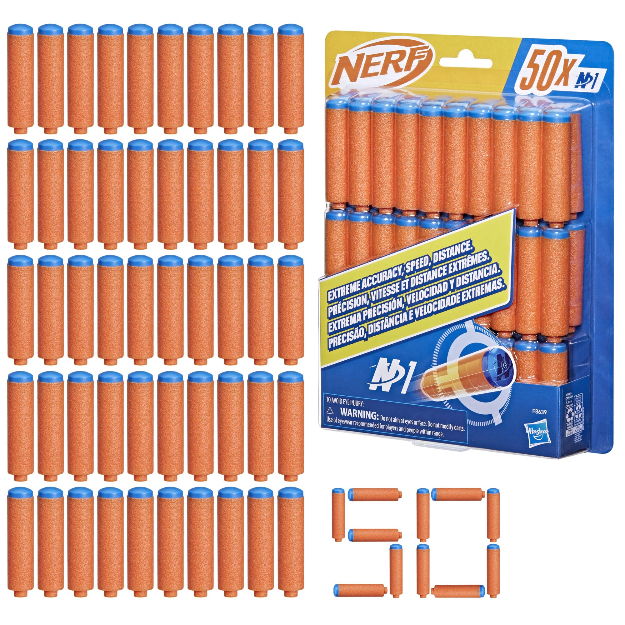 Nerf N Series N1 Darts, Includes 50 Darts, Compatible Only with Nerf N ...