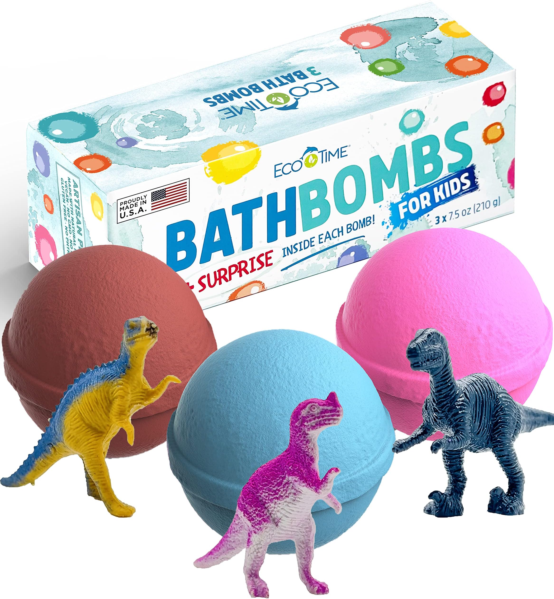 Amazon.com: [12 Pack] Fizzykiki XXL Dino Egg Bath Bombs for Kids with ...