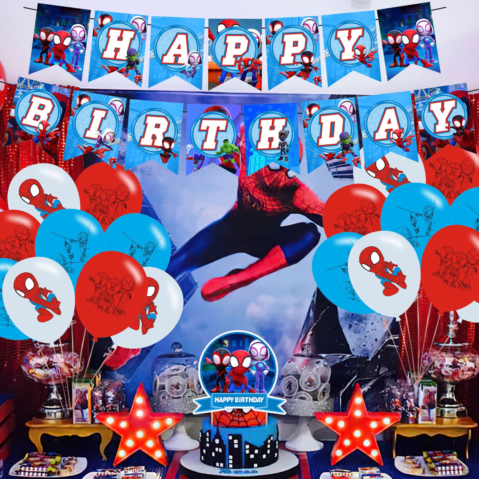 Spidey Party Decorations,Birthday Party Supplies For Spidey and His ...