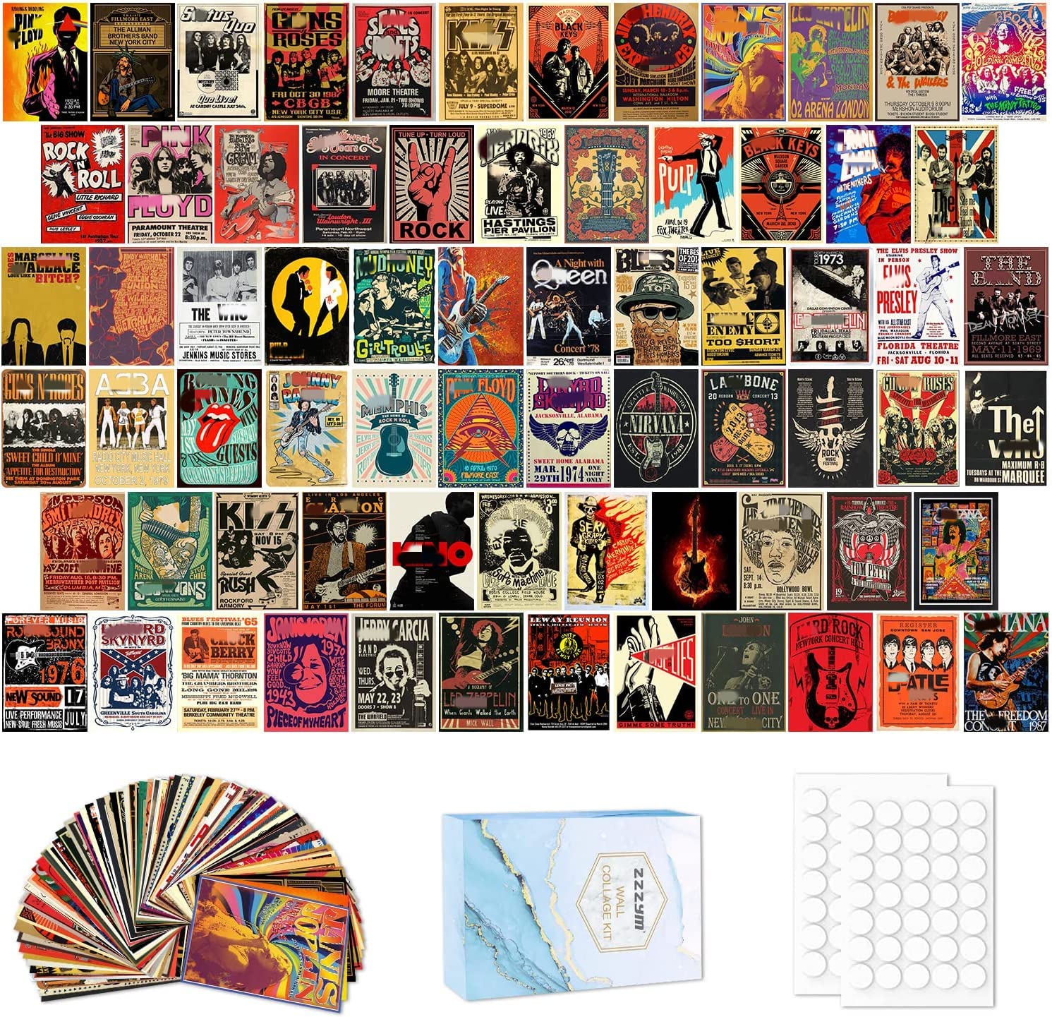 Classic Rock Music Collage